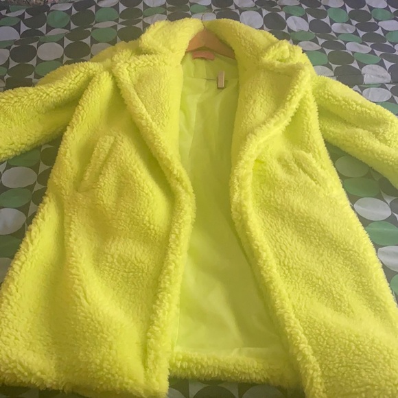 AKIRA | Jackets & Coats | Neon Yellow Coat | Poshmark